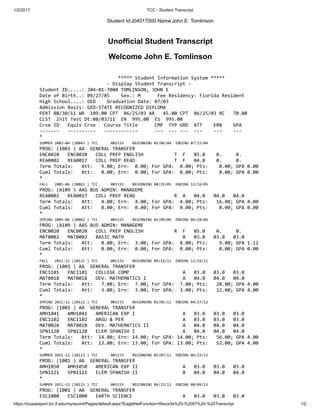 TCC_UnofficialTranscript_John | PDF