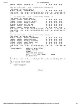 TCC_UnofficialTranscript_John | PDF