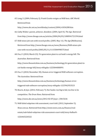 BFF5280_NAB Risk Assessment Report_S2,2015 | PDF