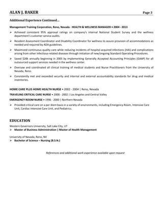 Alan Baker 2016 Resume 3 | PDF