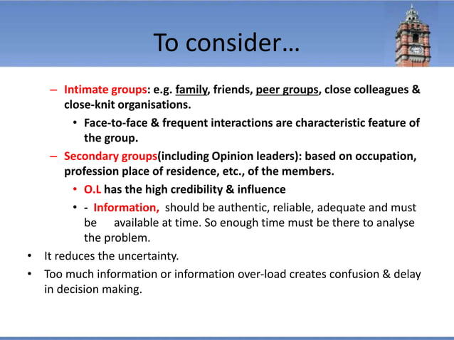 PRESENTATION ON DECISION MAKING MODULES GROUP WORK SUE | PPT