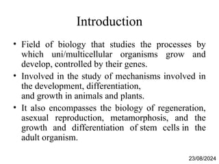 General Concepts of Organism Development | PPT