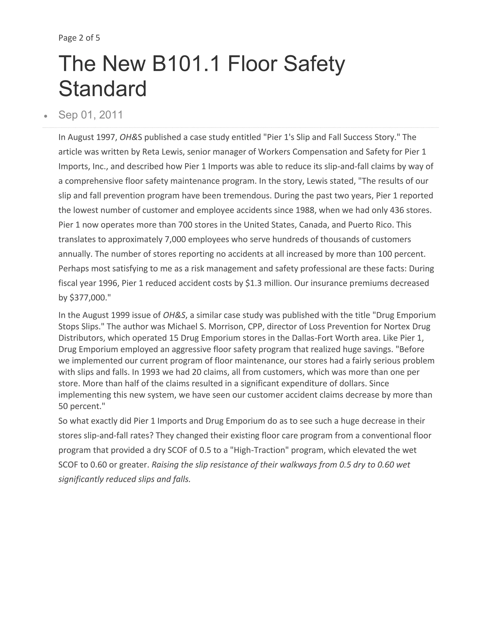 The New ANSI B101 STANDARD | PDF