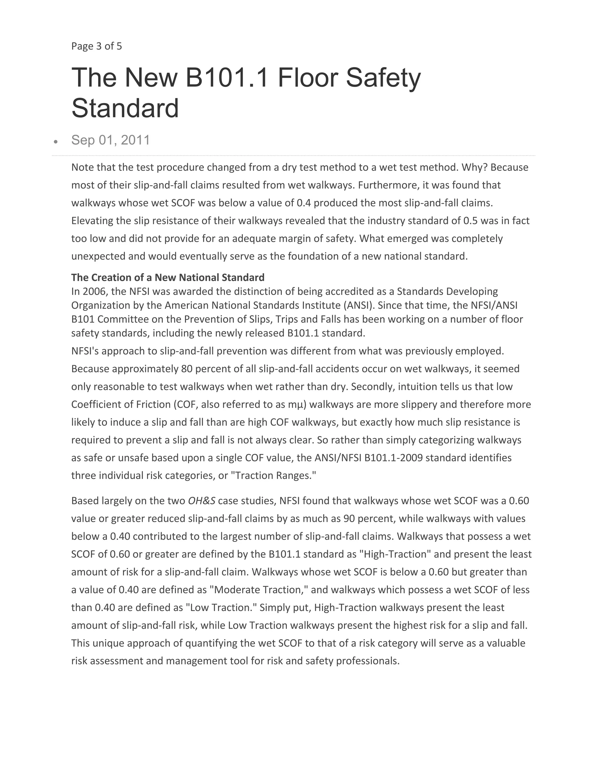 The New ANSI B101 STANDARD | PDF