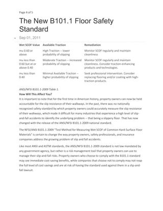 The New ANSI B101 STANDARD | PDF
