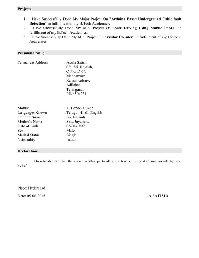 Updated Resume Satish-2 | PDF