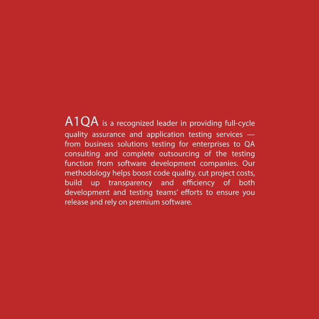 A1QA - Company Profile - ENG | PDF