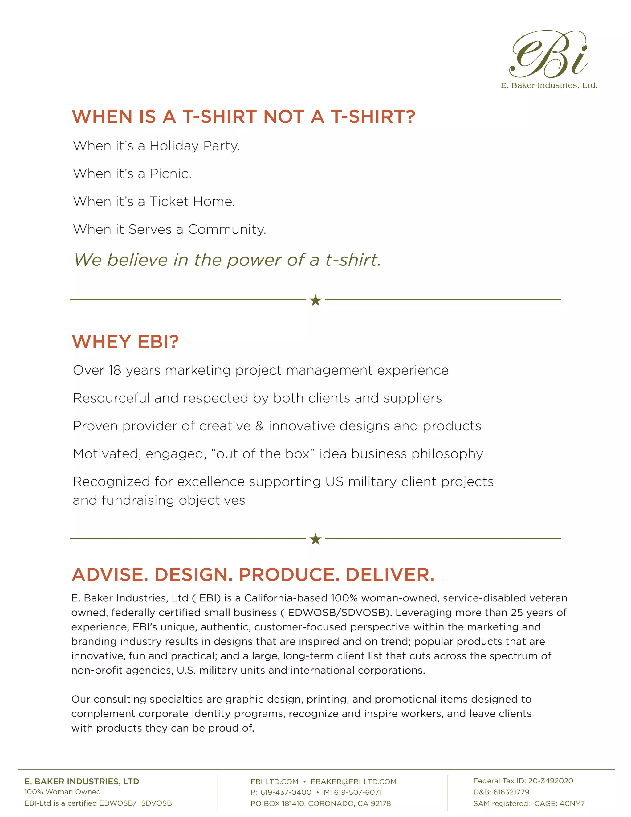 EBI Capabilities Brochure | PDF