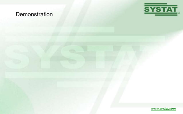 Systat 13 Training ppt | PPTX