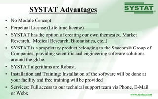 Systat 13 Training ppt | PPTX