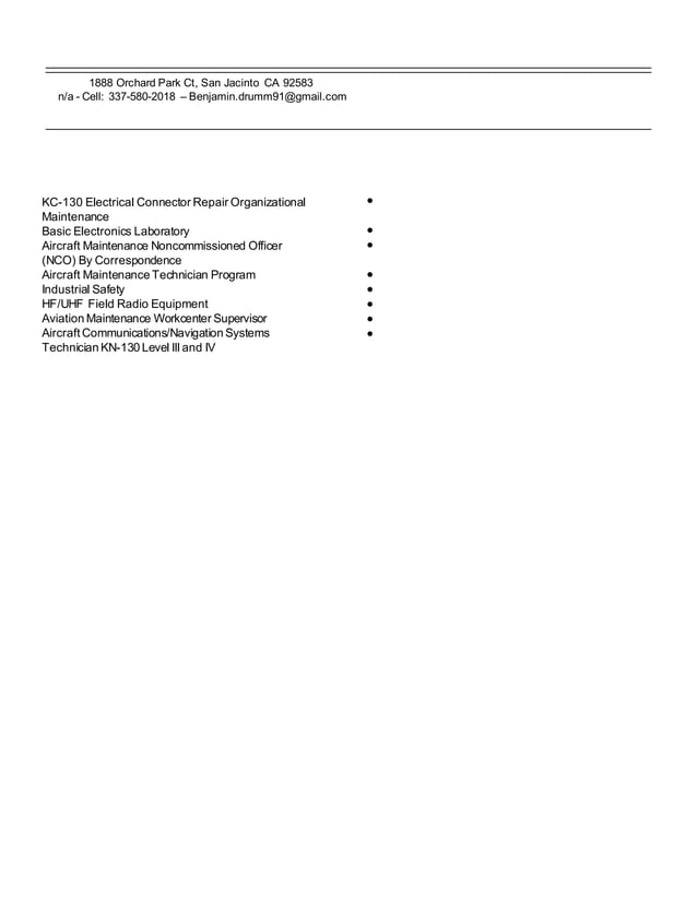 Benjamin Drumm Resume (1) | PDF