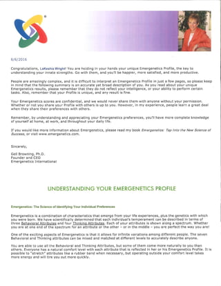 My Emergenetics Profile | PDF