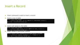 DATABASE CONCEPTS AND PRACTICAL EXAMPLES | PPT