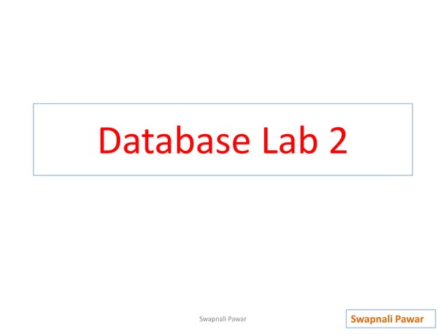 Database Management System 1 | PPT