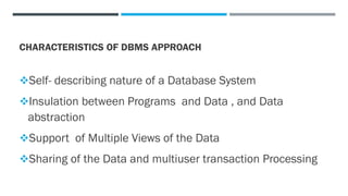 Db2 characteristics of db ms | PPT