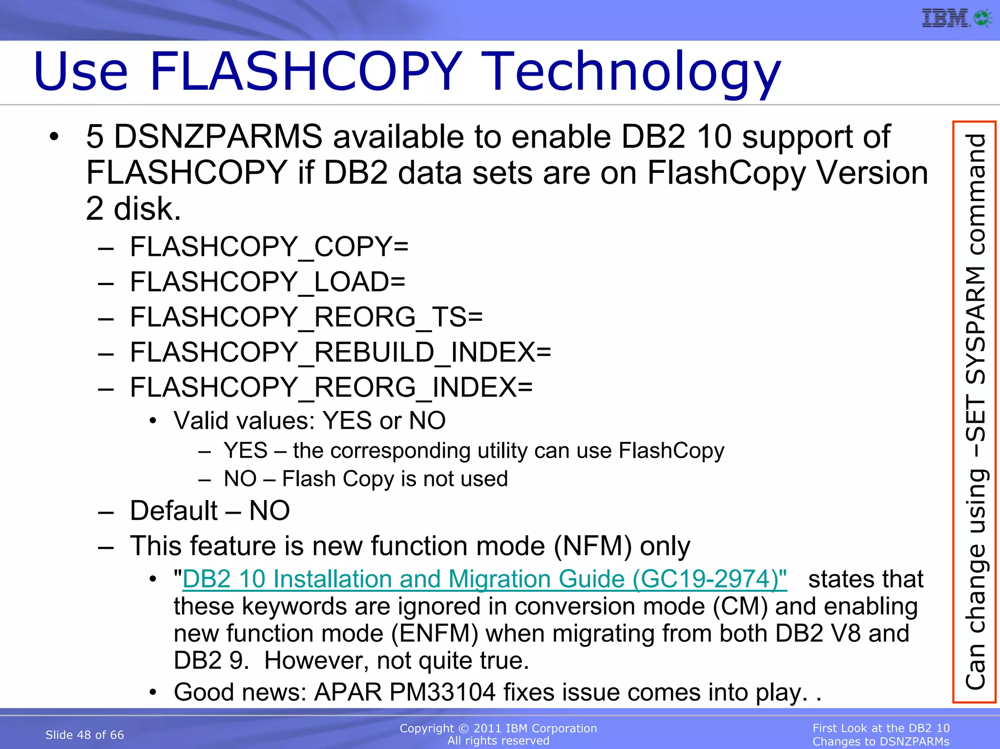 A First Look at the DB2 10 DSNZPARM Changes | PDF