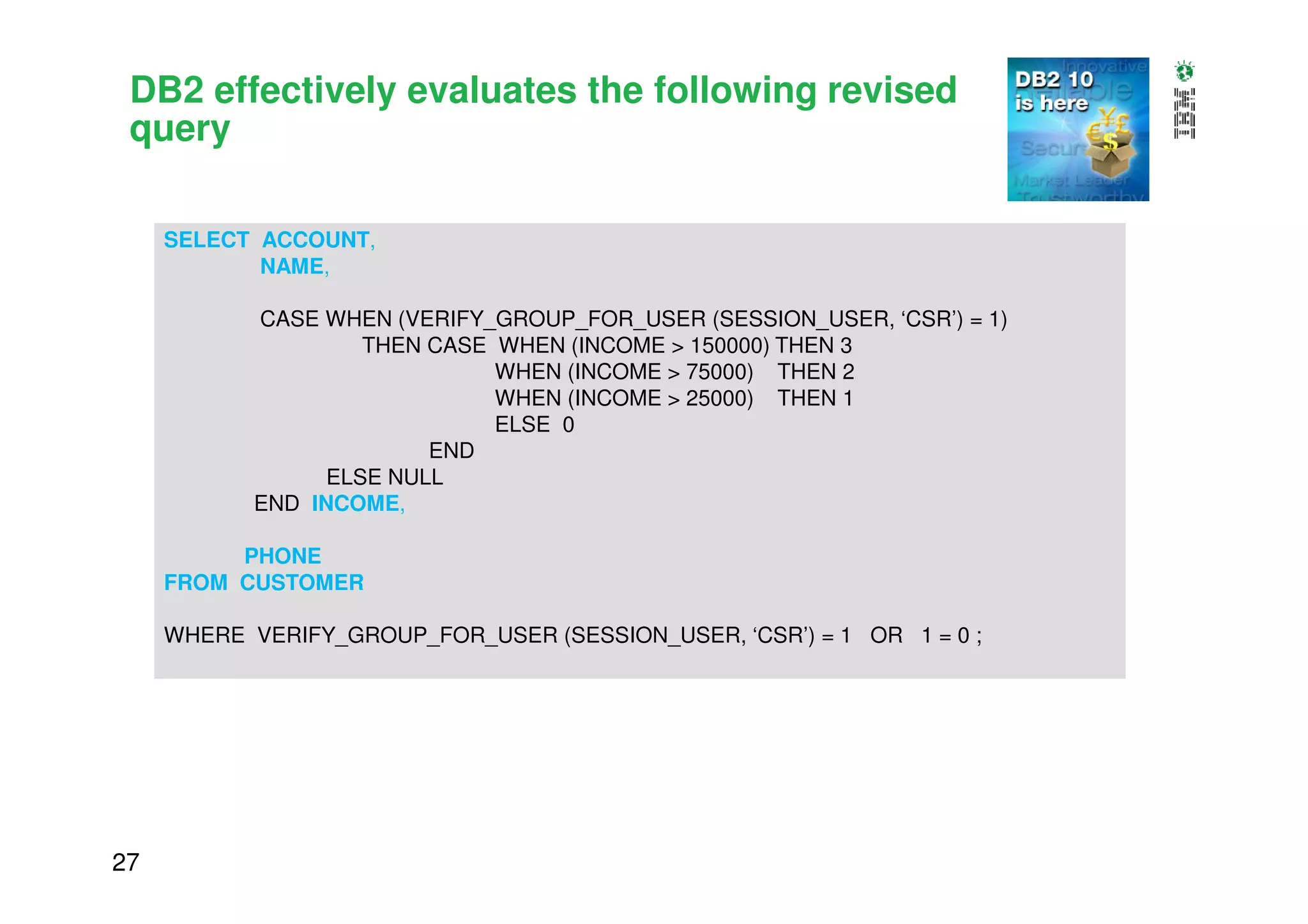 DB2 10 Security Enhancements | PDF