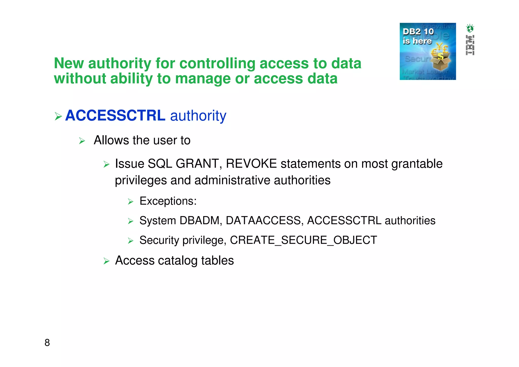 DB2 10 Security Enhancements | PDF