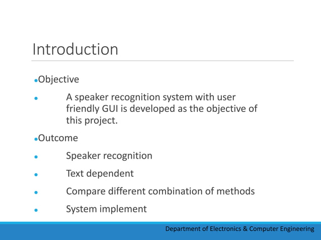 Automatic Speaker Recognition Using Neural Networks | PPT