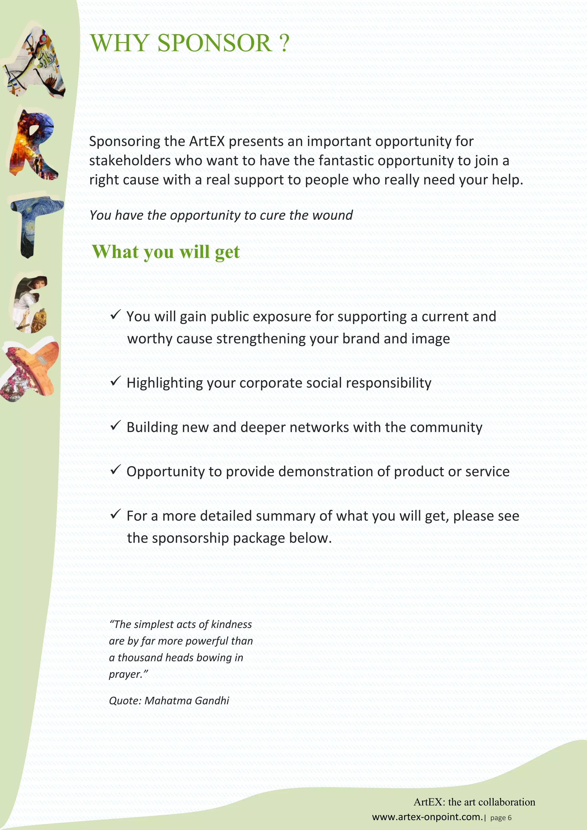 sponsorship proposal final ArtEx | PDF