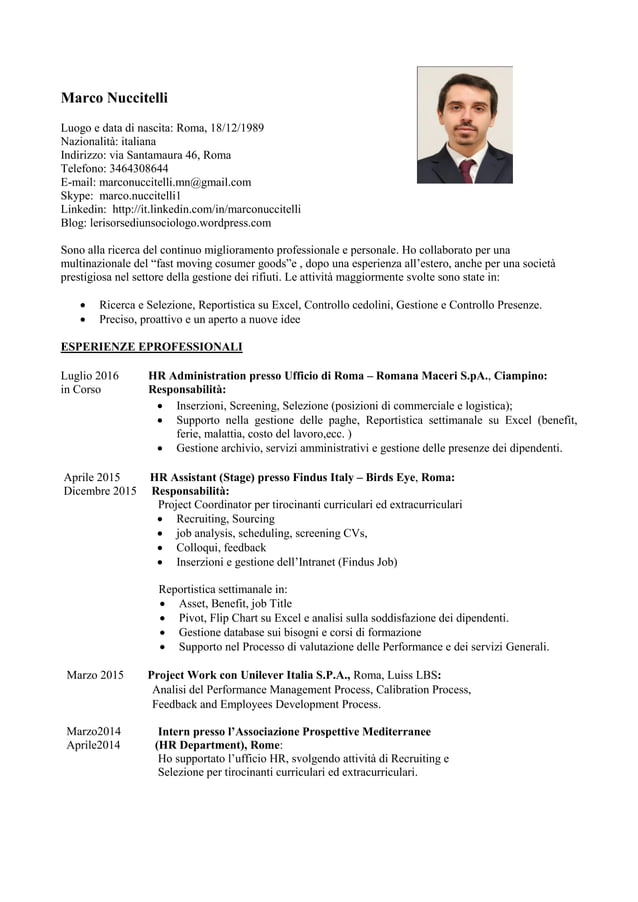 CV MARCO NUCCITELLI | PDF