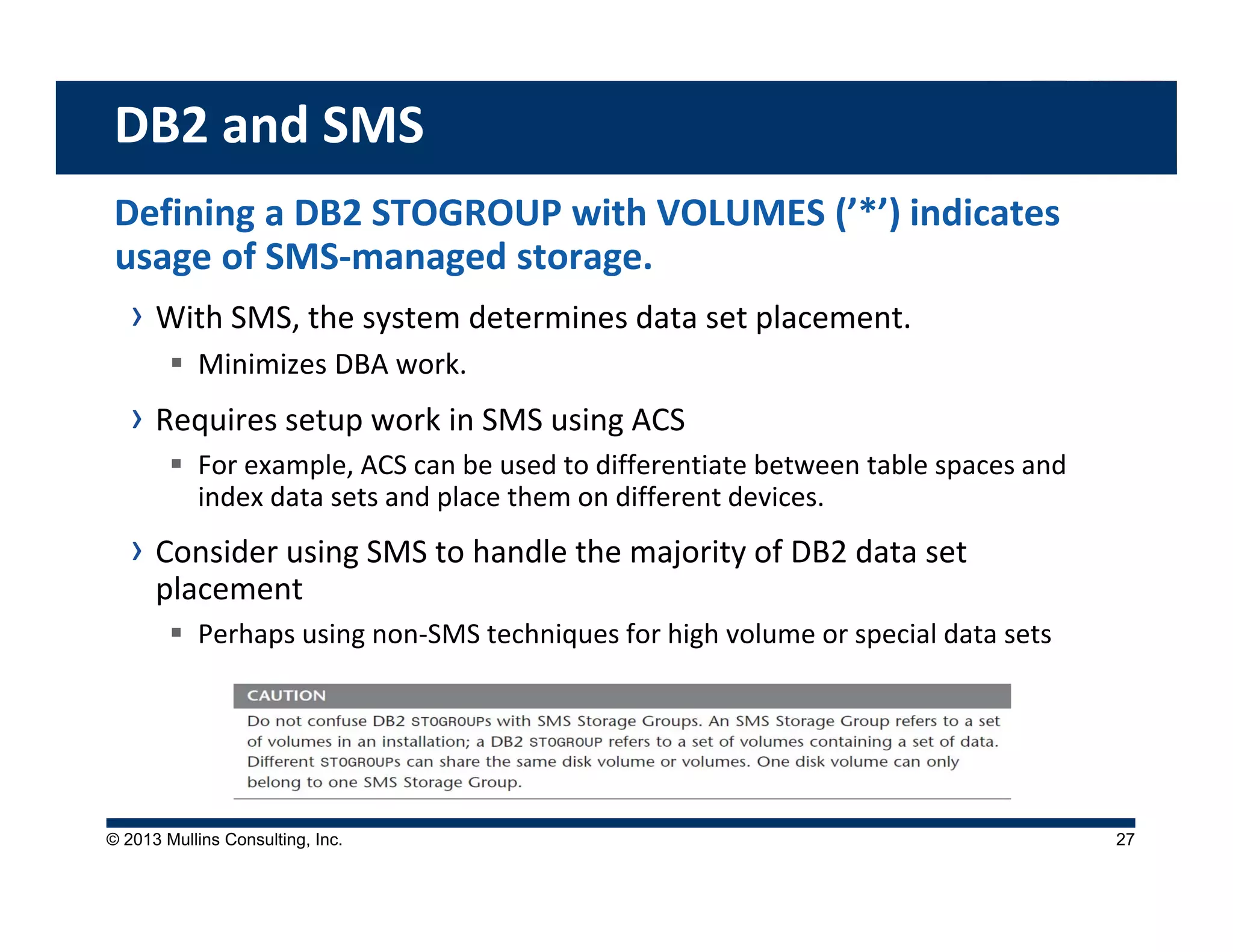 Db2 and storage management (mullins) | PDF | Databases | Computer ...