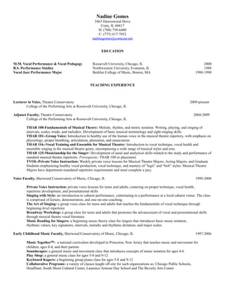 Nadine Gomes Resume and Credentials | PDF