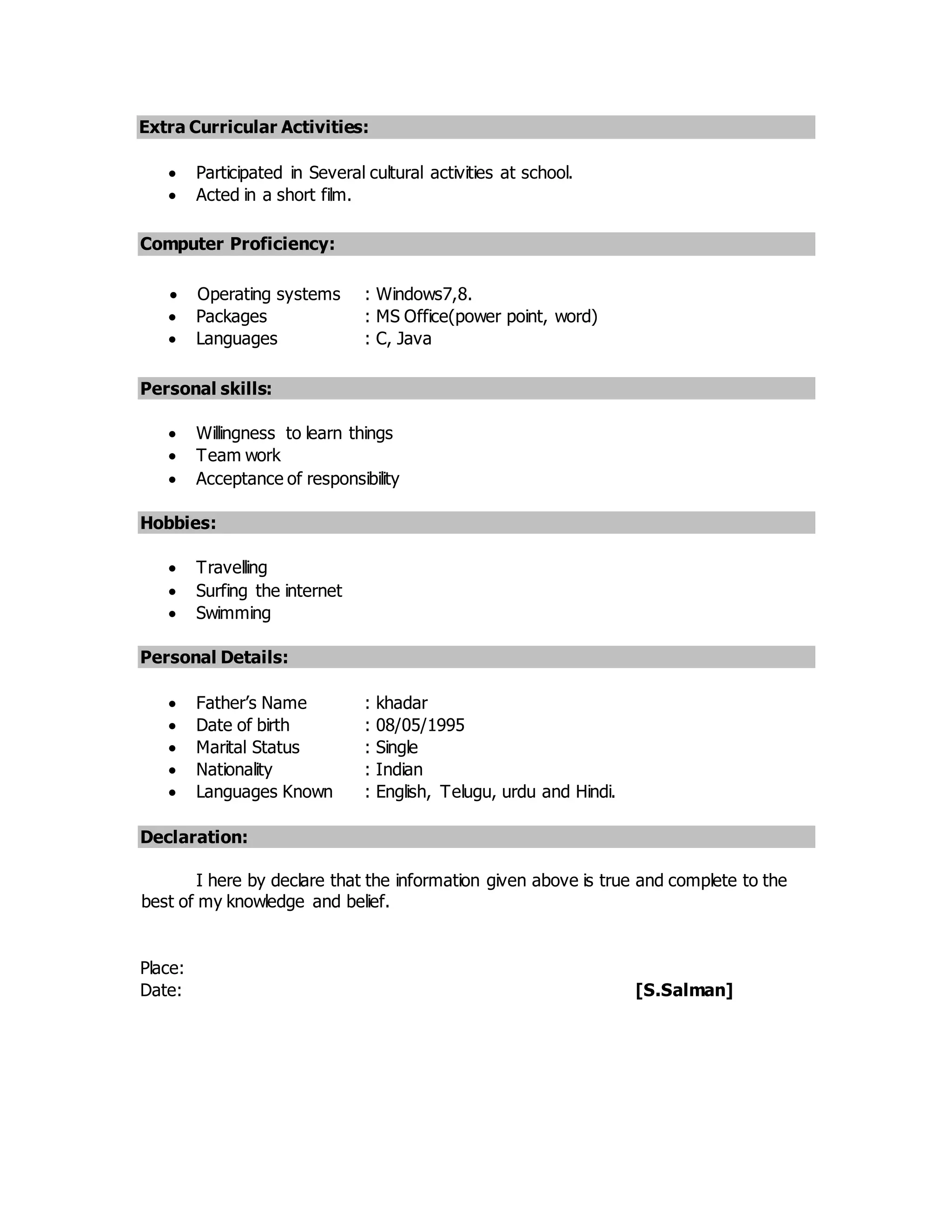 SALMAN RESUME EDITED | DOCX | Education