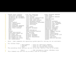 DB2 Basic Commands - UDB | PPTX | Databases | Computer Software and Applications