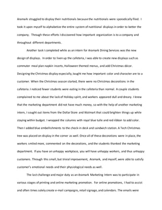 Marketing Internship Paper | DOCX
