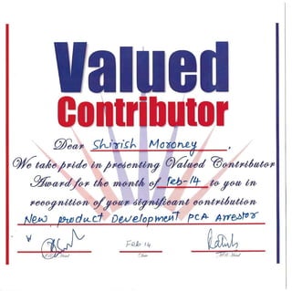 Valued contribution | PDF