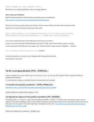 Db2 performance tuning for dummies | PDF