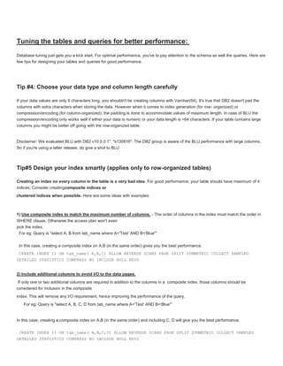 Db2 performance tuning for dummies | PDF