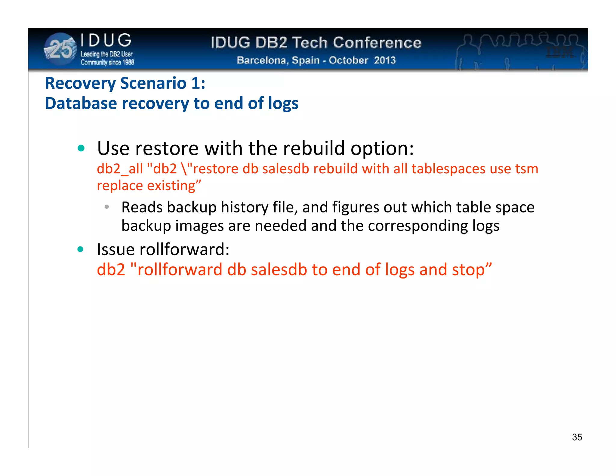 Db2 recovery IDUG EMEA 2013 | PDF