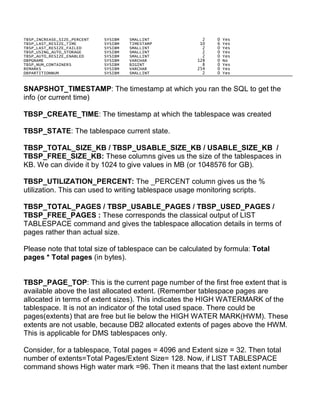 DB2 TABLESPACES | PDF