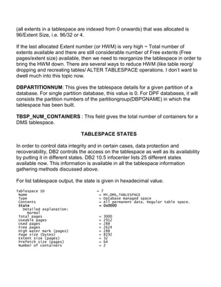 DB2 TABLESPACES | PDF