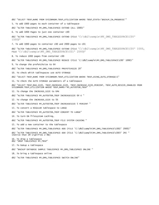 DB2 TABLESPACES | PDF