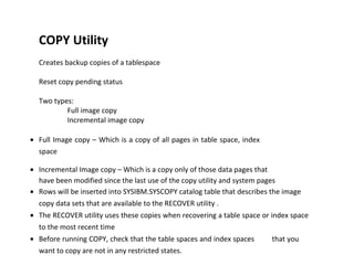 DB2 utilities | DOC