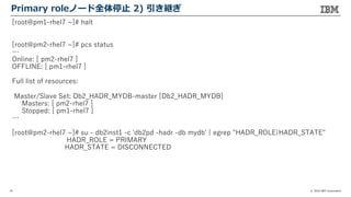 Db2 v11.5.4 高可用性構成 & HADR 構成パターンご紹介 | PDF