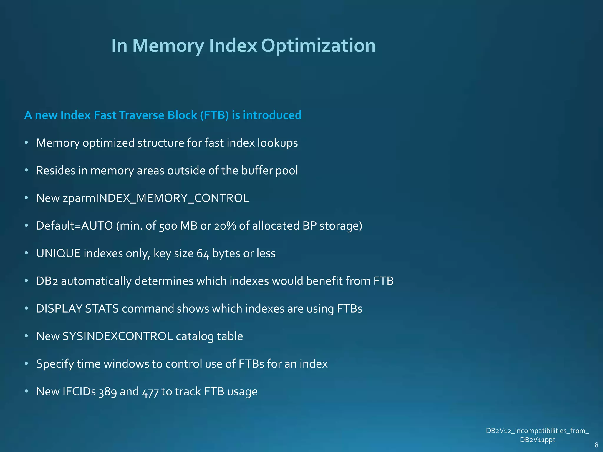 Db2 V12 incompatibilities_&_improvements_over_V11 | PPTX