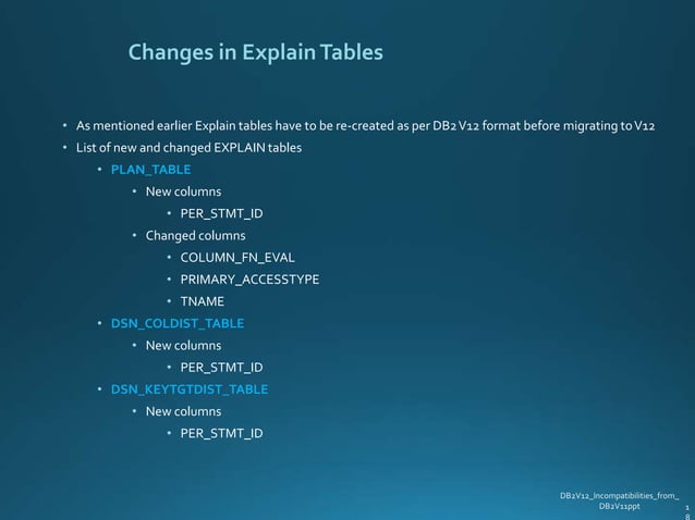 Db2 V12 incompatibilities_&_improvements_over_V11 | PPTX | Databases | Computer Software and ...