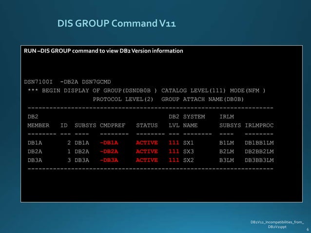 Db2 V12 incompatibilities_&_improvements_over_V11 | PPTX | Databases | Computer Software and ...