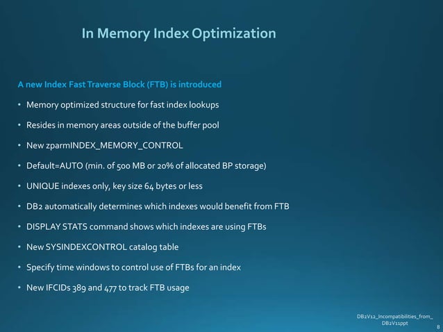 Db2 V12 incompatibilities_&_improvements_over_V11 | PPTX | Databases | Computer Software and ...
