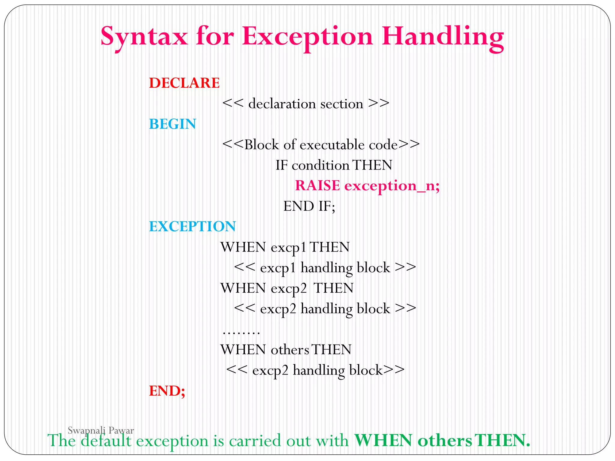 Exception Handling | PDF