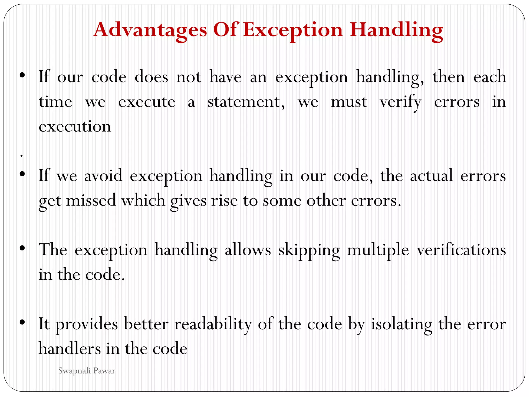 Exception Handling | PDF