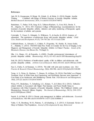 JIA clinical practice guidelines | DOCX