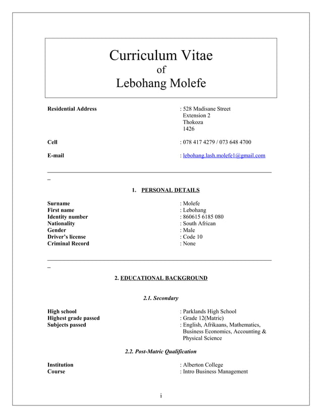 lebohang molefe lethabo | PDF