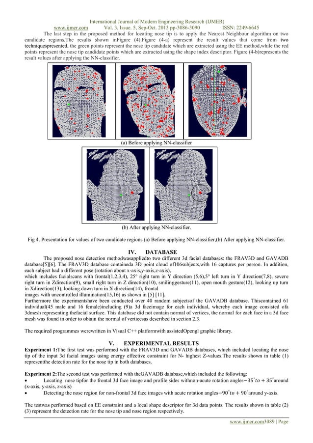 Nose Tip Detection Using Shape index and Energy Effective for 3d Face Recognition | PDF