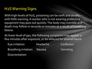 HYDROGEN SULFIDE (H2S) | PPTX