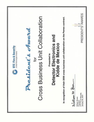 Business Collaboration and Pemex Award | PDF